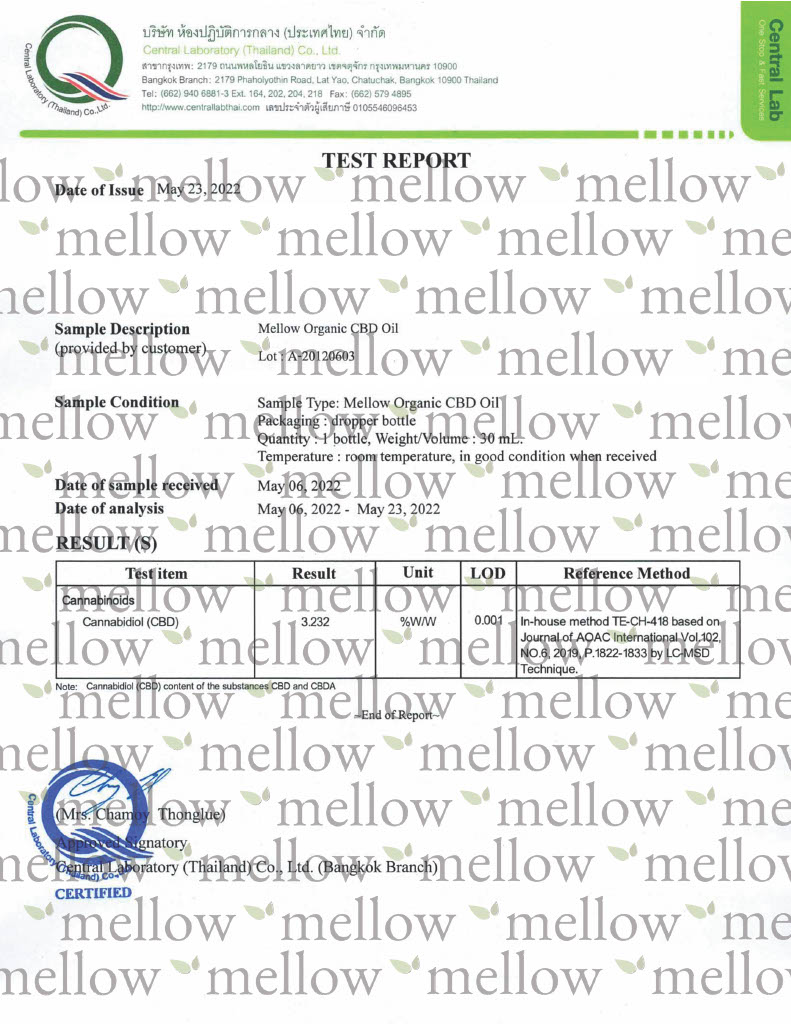 Mellow Organic CBD Oil - Natural